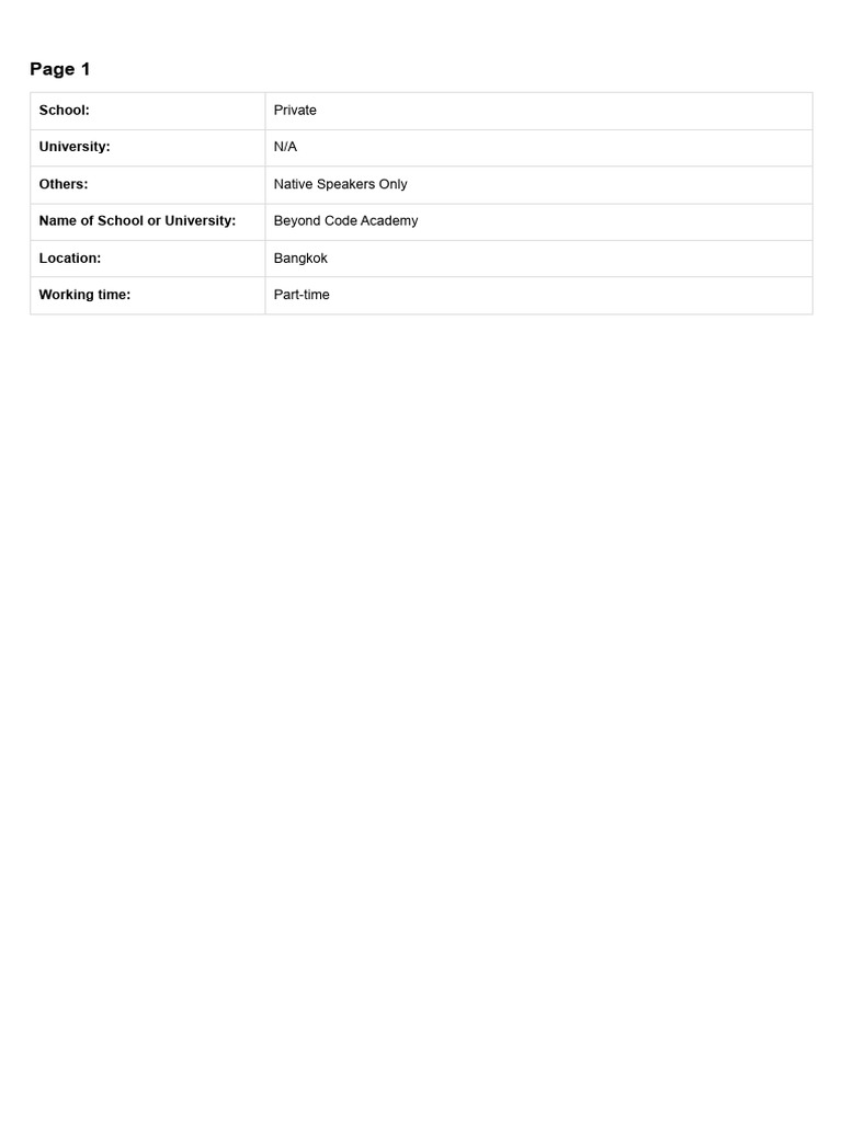 Beyond Code Academy - Bangkok | PDF | Educational Technology | Learning