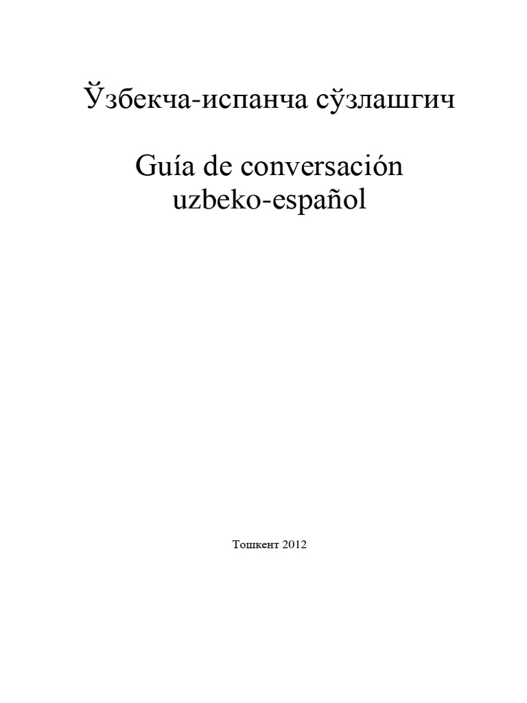Diccionario Uzbeko de Frases 2 | PDF