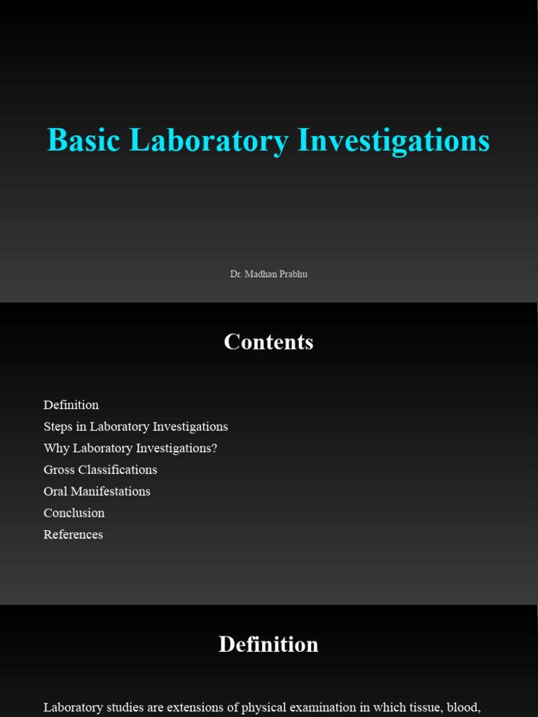 Basic Laboratory Investigations | PDF | Medical Diagnosis | Glycated ...