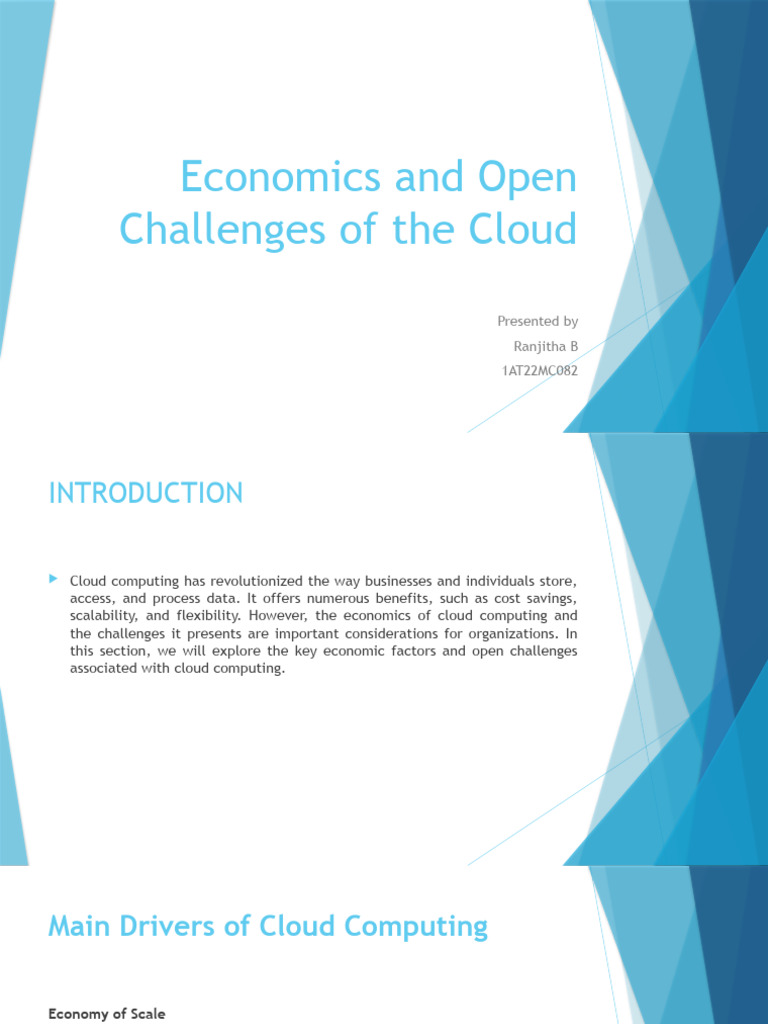 Economics and Open Challenges of the Cloud | PDF | Cloud Computing ...