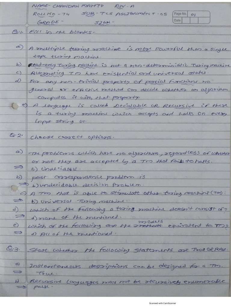 TCS Assignment | PDF