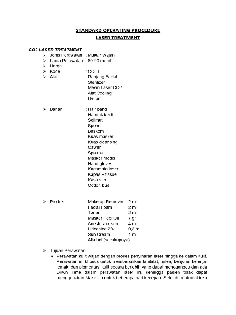 Sop Laser Co2 | PDF | Teknologi & Rekayasa