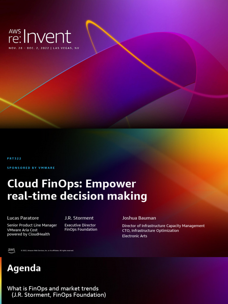 PRT322 Cloud FinOps Empower Real Time Decision Making Sponsored by VMware | PDF | Cloud ...