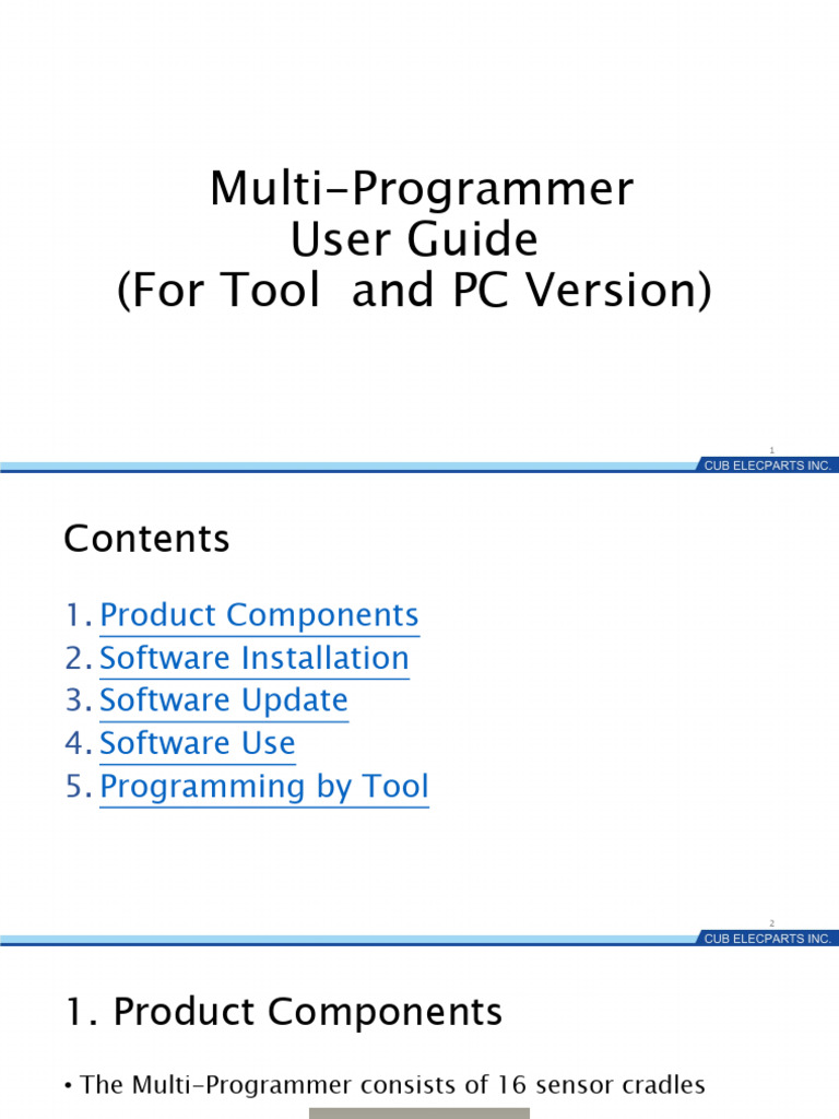 Multi-Programmer User Guide (PC+Tool) | PDF | Personal Computers ...