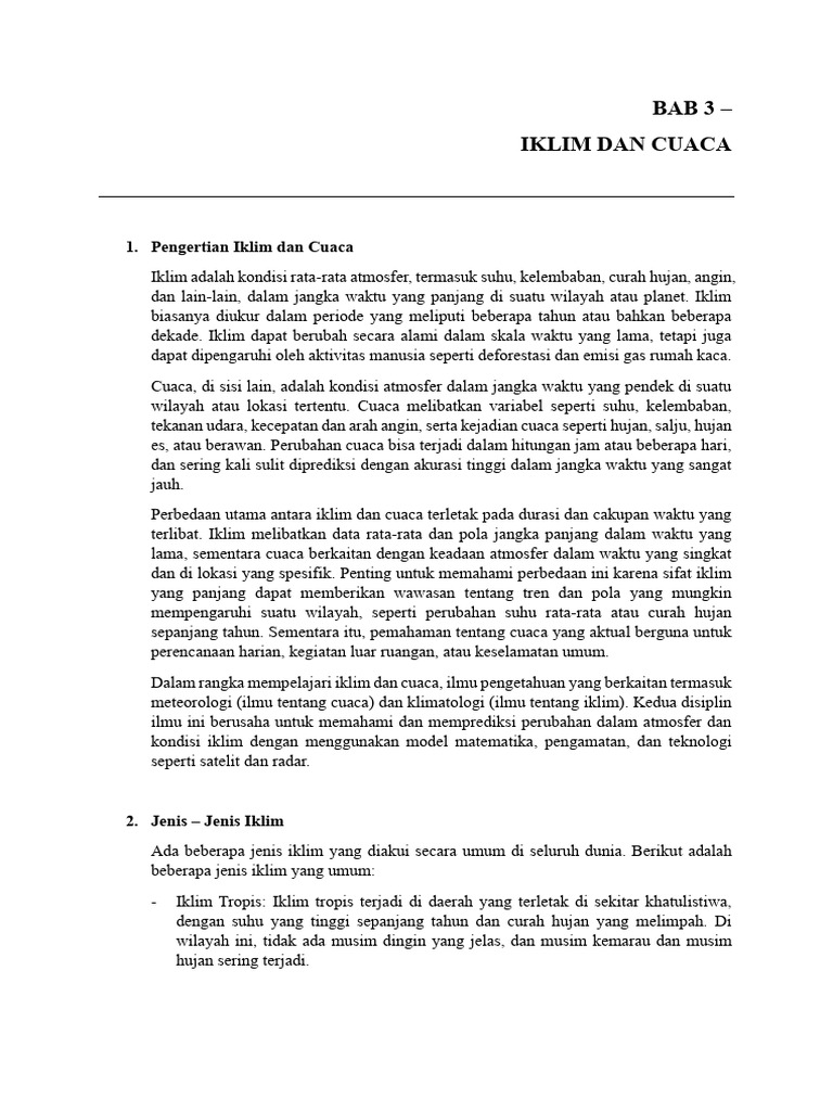 BAB 3 - Atmosfer Dan Cuaca | PDF