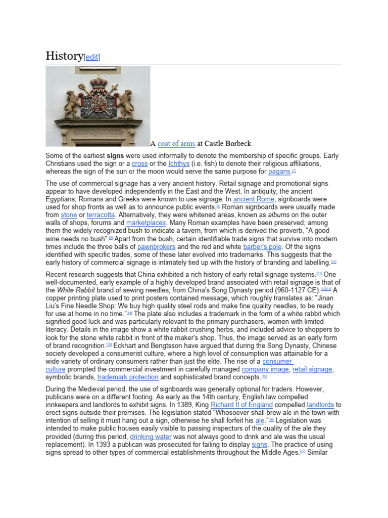 History of Signages | PDF | History