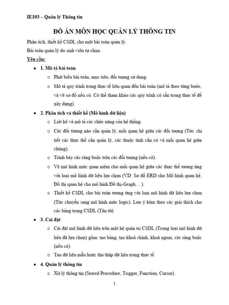 Huong Dan Thuc Hien Do An | PDF