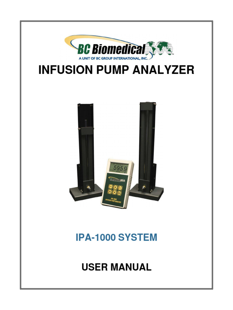 IPA-1000 User Manual | PDF | Pump | Flow Measurement