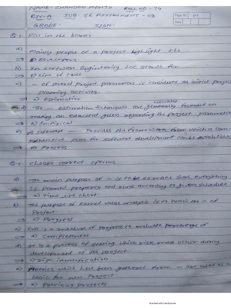 SE Assignment 03 | PDF