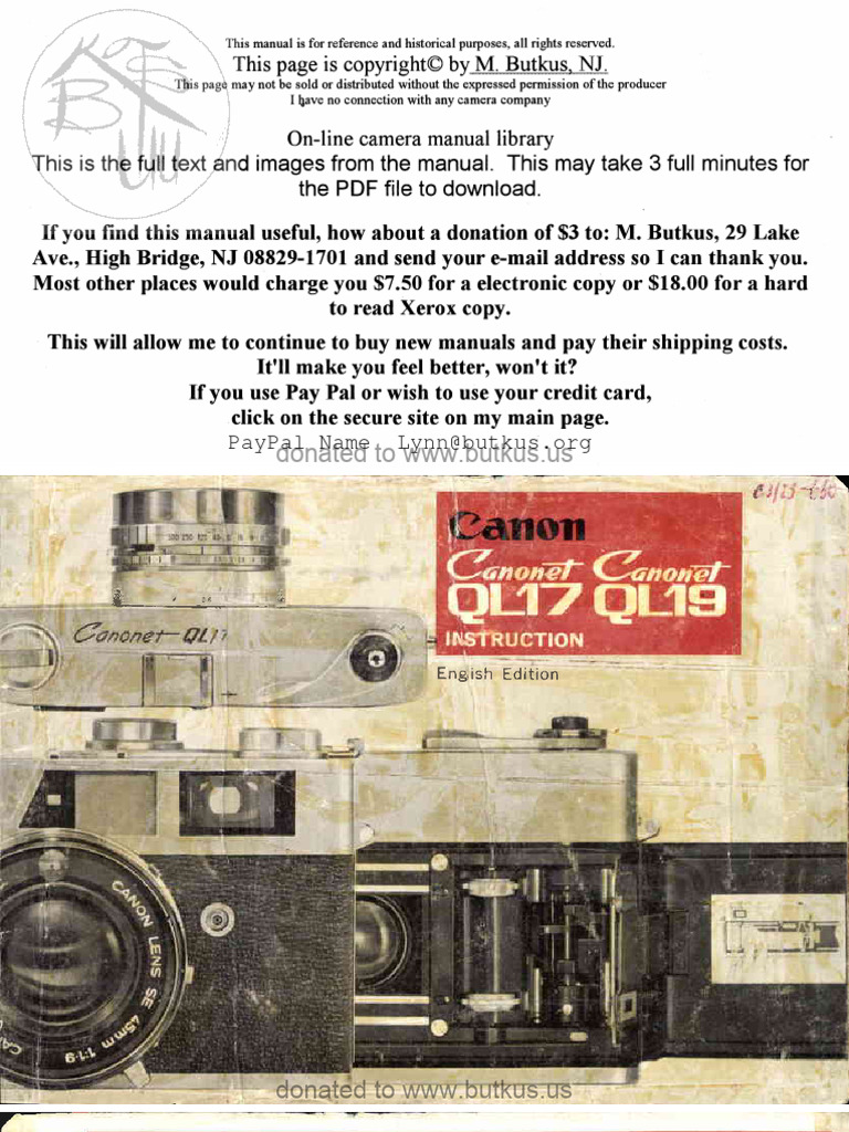Canon Canonet ql17 User Manual | PDF | Internet Search | Aggregation ...