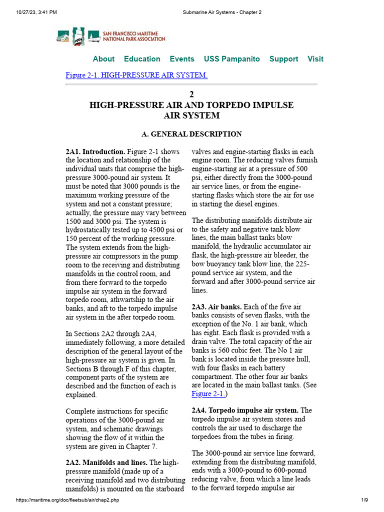 Submarine Air Systems - Chapter 2 | PDF | Piston | Valve