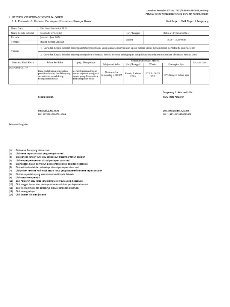 Form Penilaian PMM Bu Irma-AB | PDF