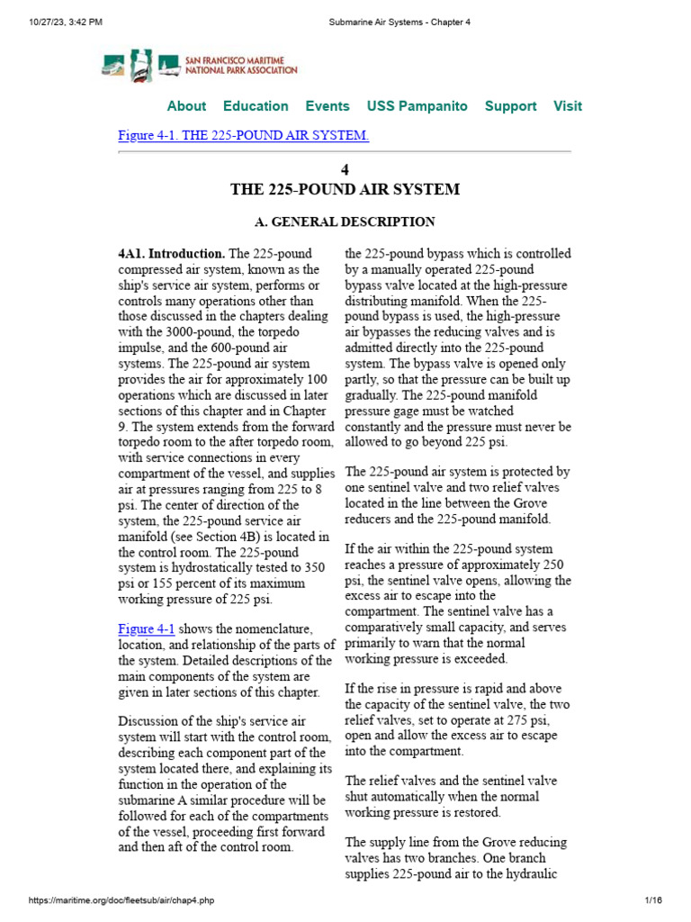 Submarine 225-Pound Air System Guide | PDF | Valve | Submarines