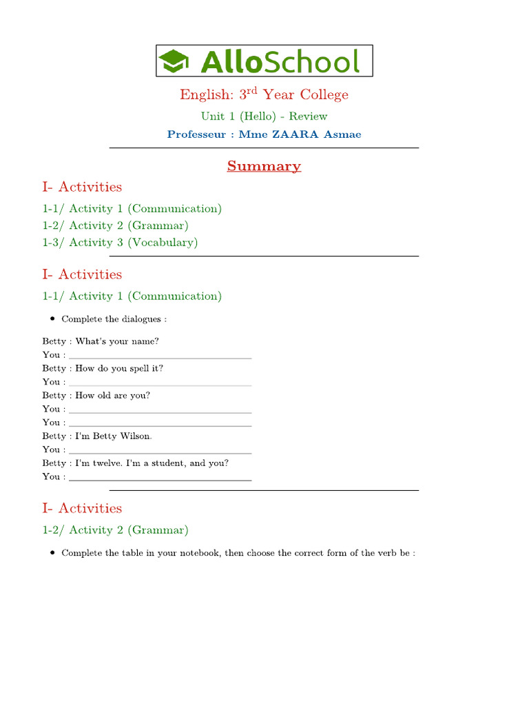 unit-1-hello-review-2 | PDF