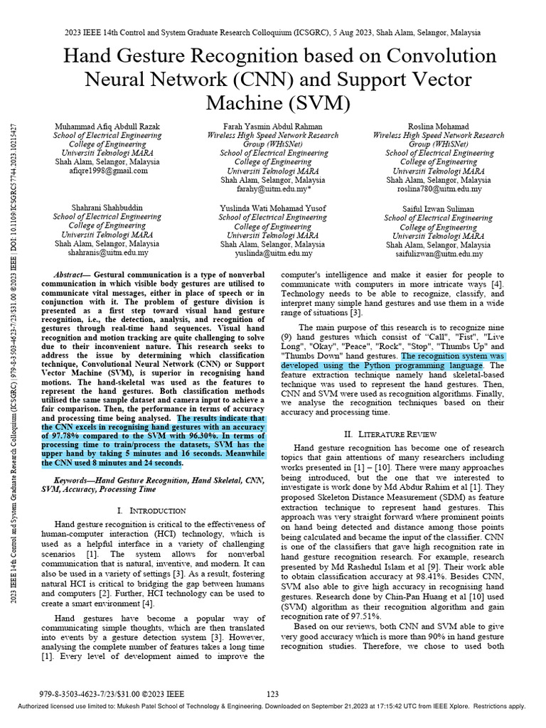 Hand Gesture Recognition Based On Convolution Neural Network CNN and ...