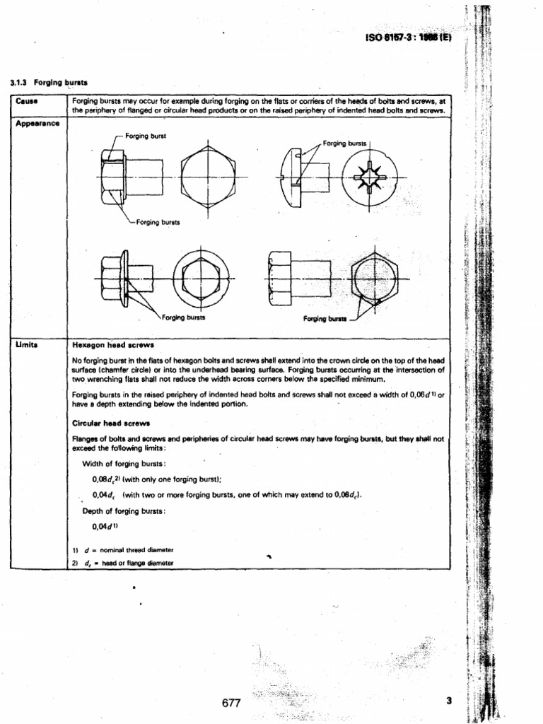 ISO 6157 For Foging Cracks Accept. Criteria | PDF