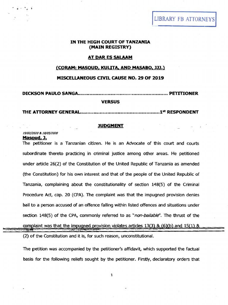 Constitutionality of S. 148 (5) of CPA | PDF | Bail | European Convention On Human Rights