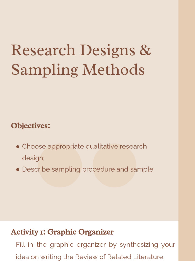 3 Research Design Sampling | PDF | Sampling (Statistics) | Survey Methodology