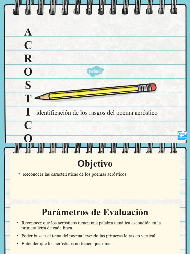 CL L 1658287622 Poesia Acrostica en Powerpoint - Ver - 1 | PDF | Poesía