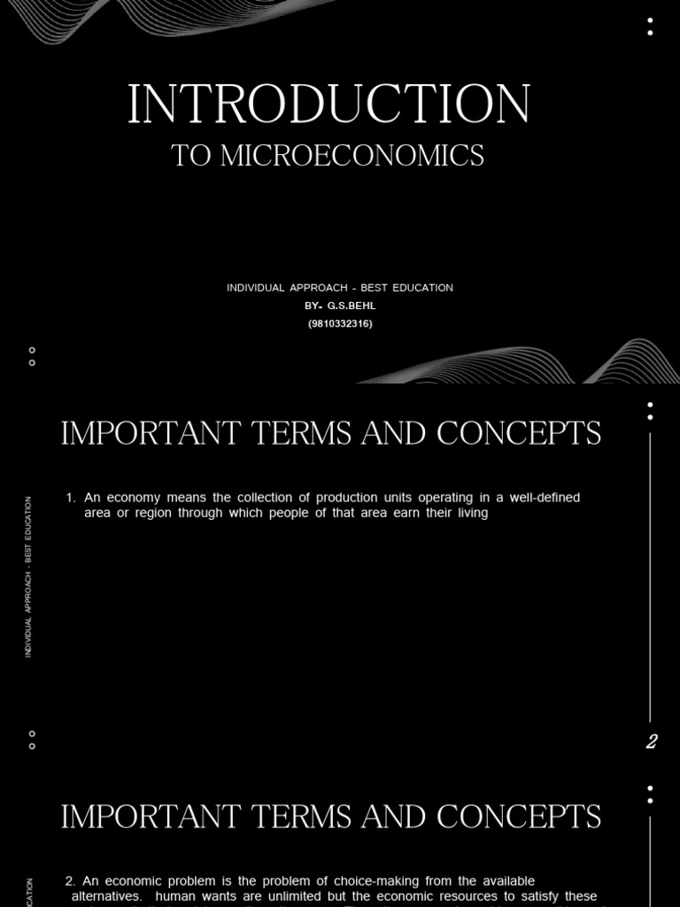 CH - 1 Intro To Micro | PDF | Microeconomics | Economics