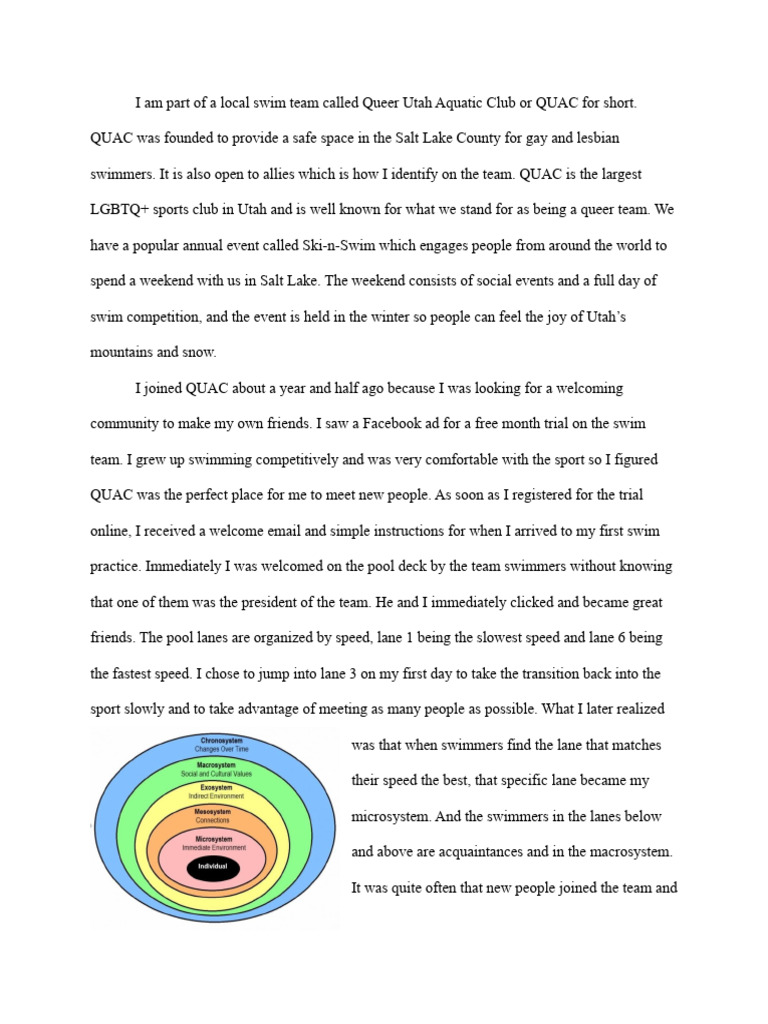 Final Socio Paper | PDF | Swimming (Sport) | Swimming