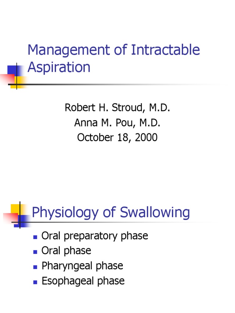 Aspiration | PDF | Human Head And Neck | Diseases And Disorders