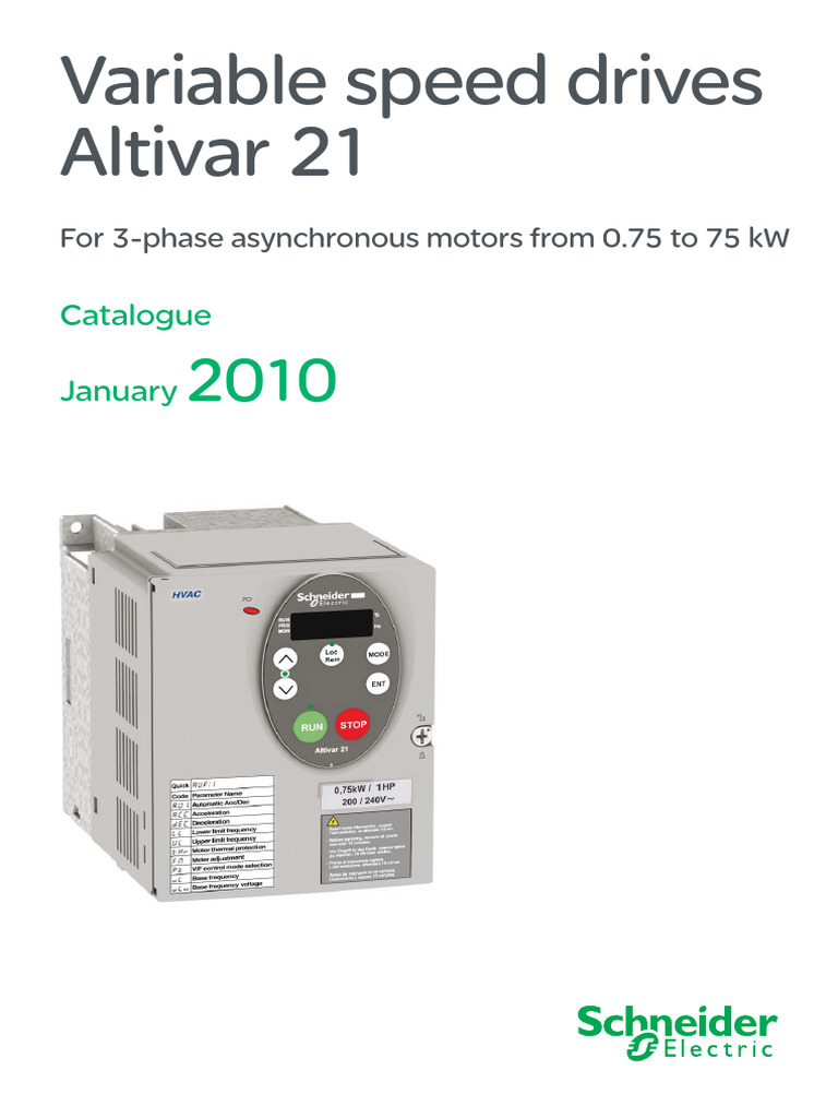 Cat. ATV 21 - Jan 2010 | PDF | Electric Motor | Electromagnetic ...