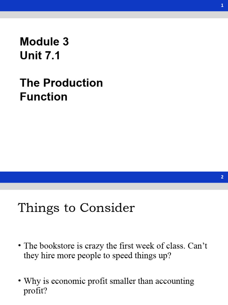 Module 3 Unit 7 1 Production And Costs Pdf Profit Economics Factors Of Production