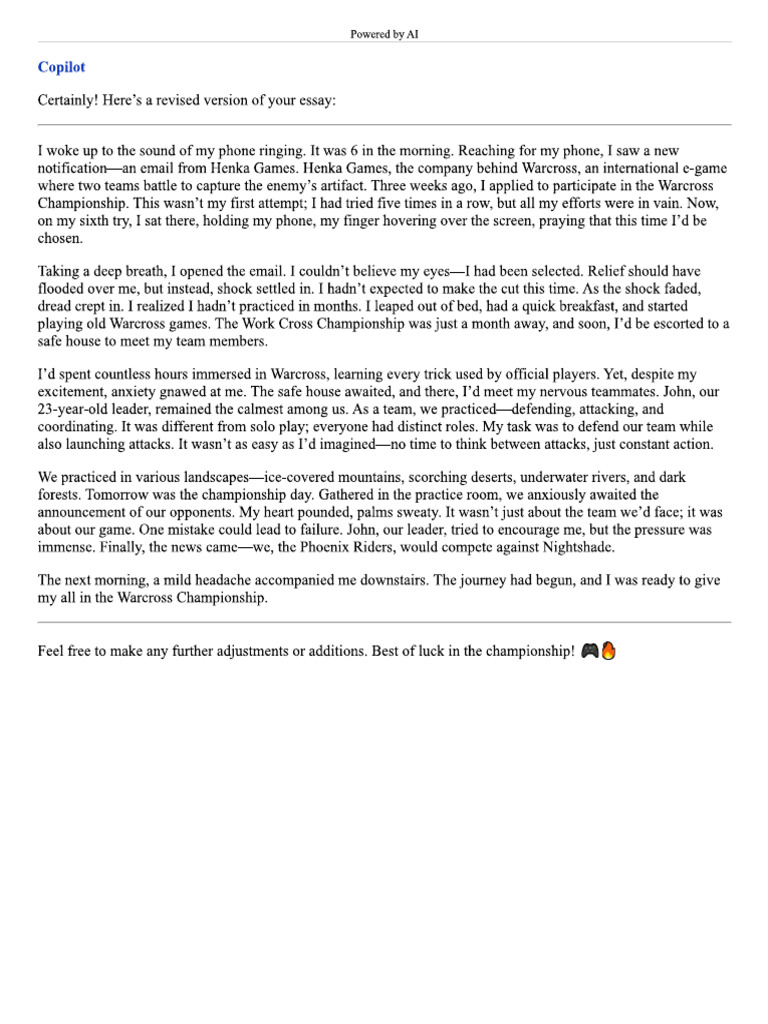 English Descriptive Essay 22 | PDF