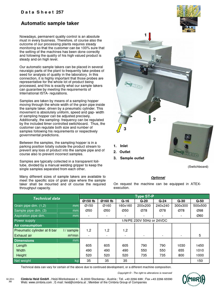 0 257 Automatic Sample Taker ST P | PDF