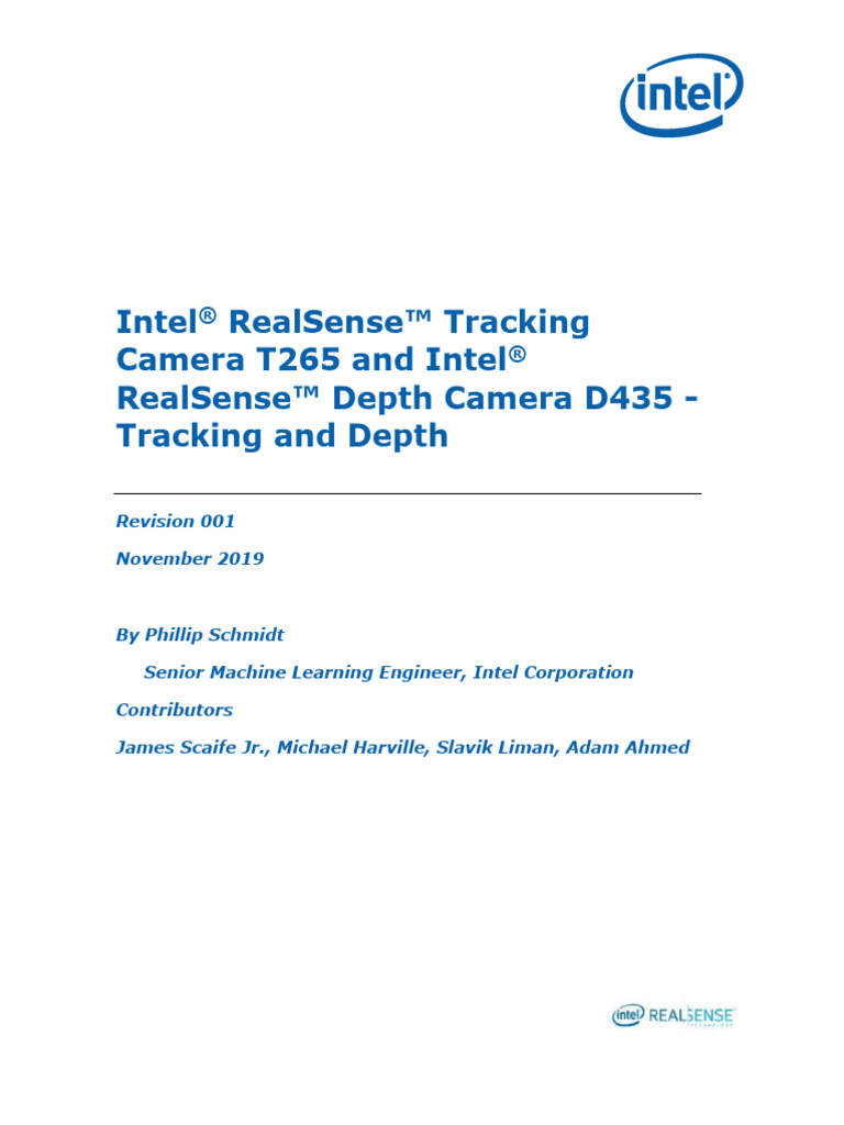 Intel RealSense Tracking and Depth Whitepaper Rev001 | PDF | Usb ...