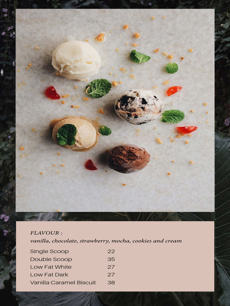 Lind Ice Cream Menu | PDF