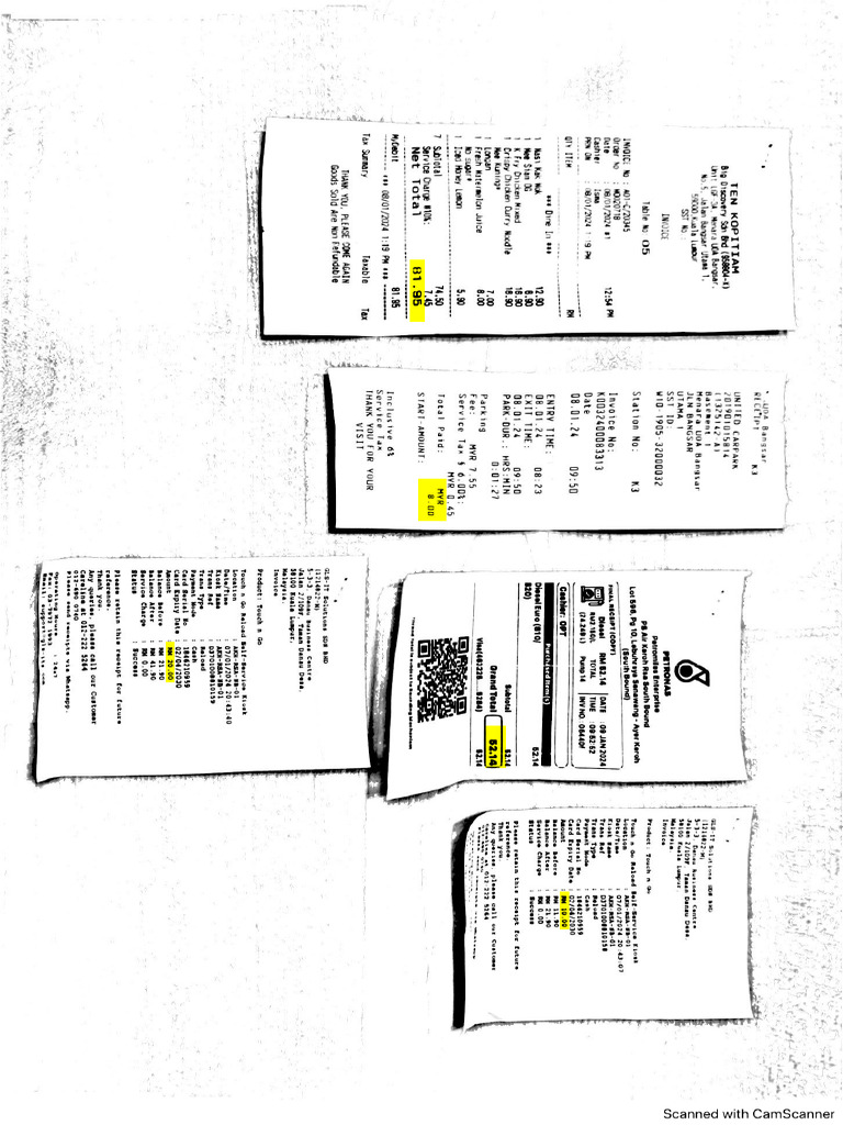 CLAIM FORM - JAN 2024 (7 JAN 24) - receipts | PDF