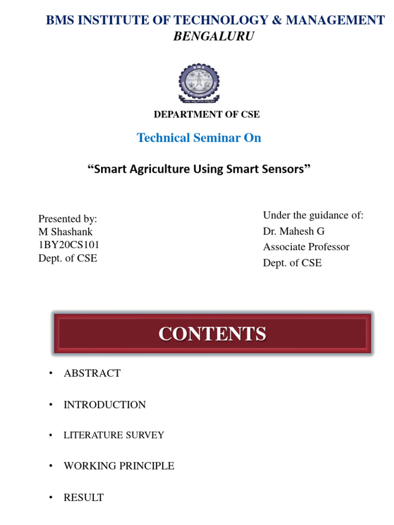 Smart Agriculture Using Smart Sensors Pdf Agriculture Computing