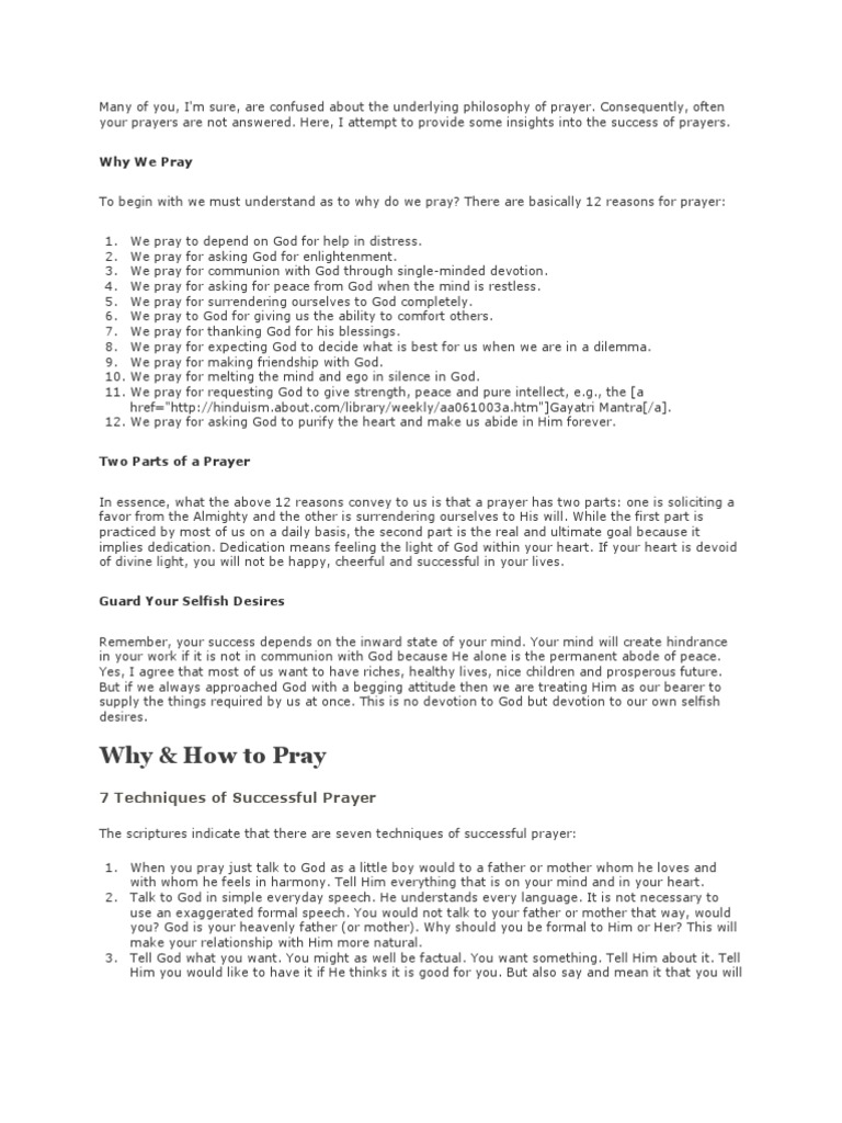 How To Pray | PDF | Prayer | God