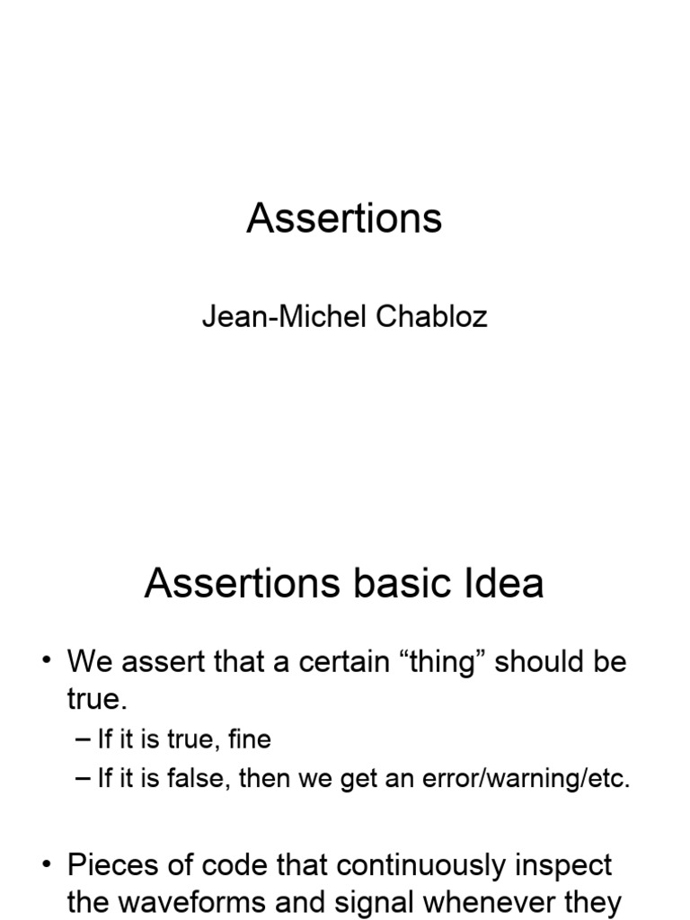 Assertions LECTURE5 V1 1 | PDF | Computing | Software Engineering