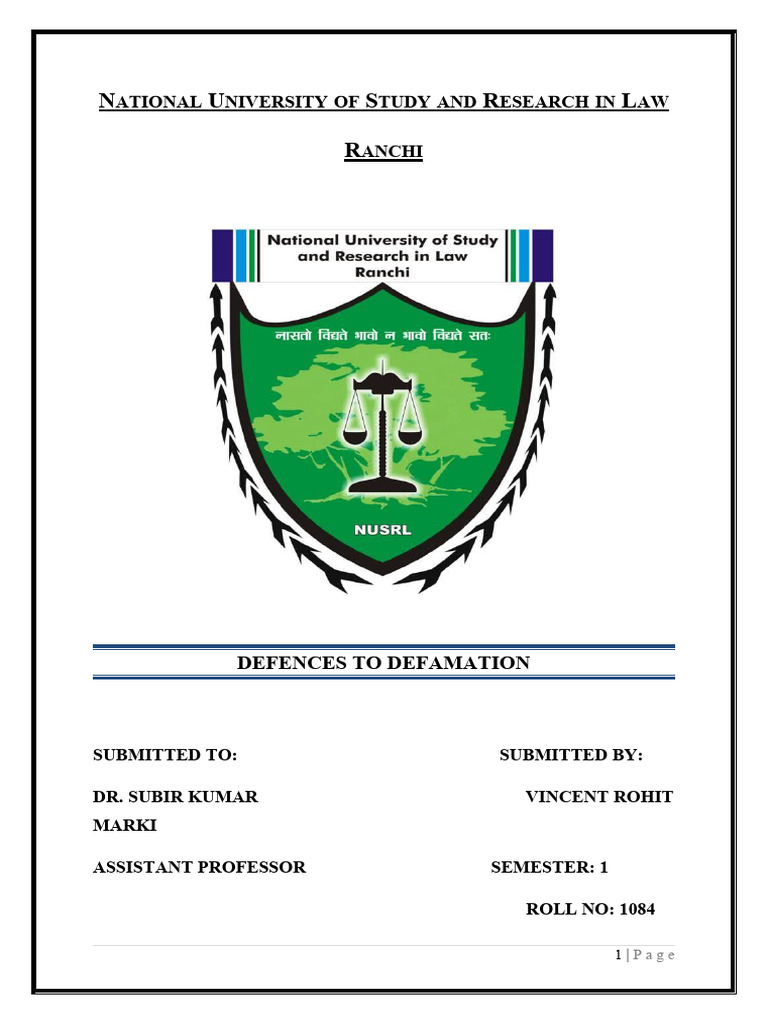 Torts Defences To Defamation | PDF | Defamation | Tort