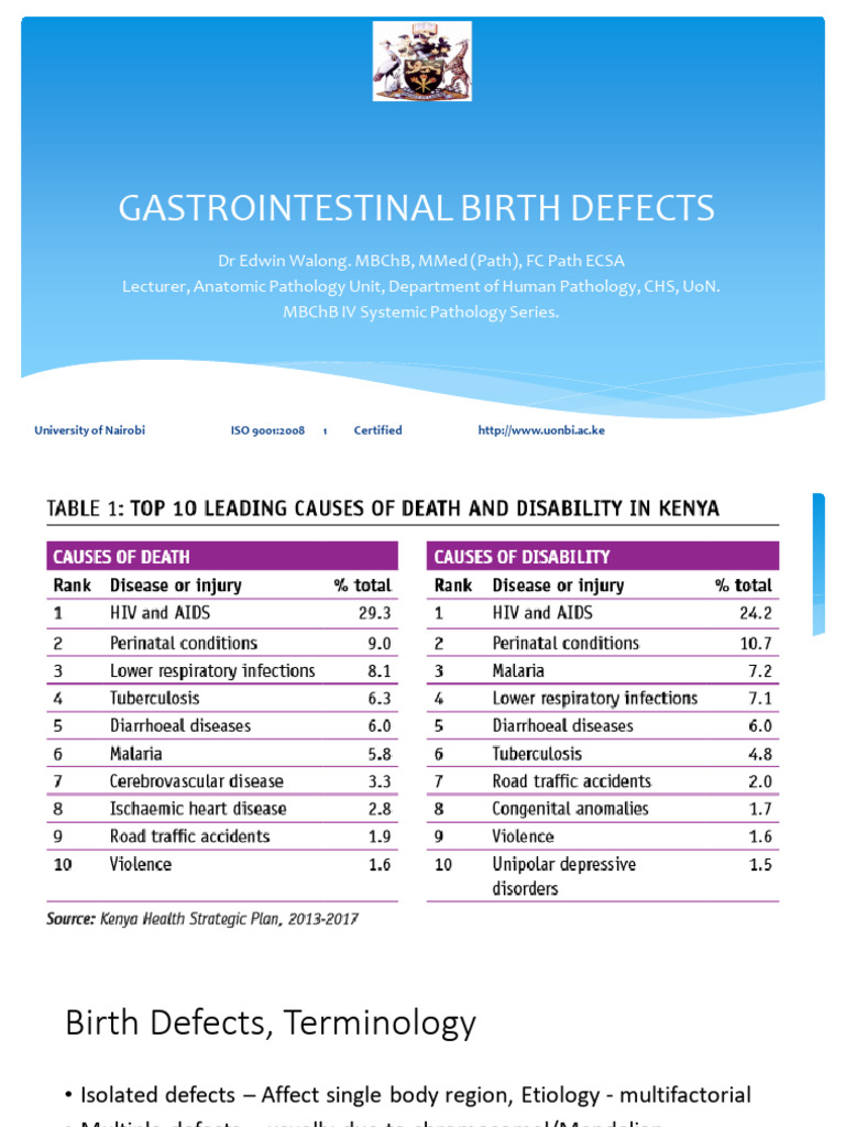 Gastrointestinal Birth Defects-Dr - Walong | PDF | Esophagus | Stomach
