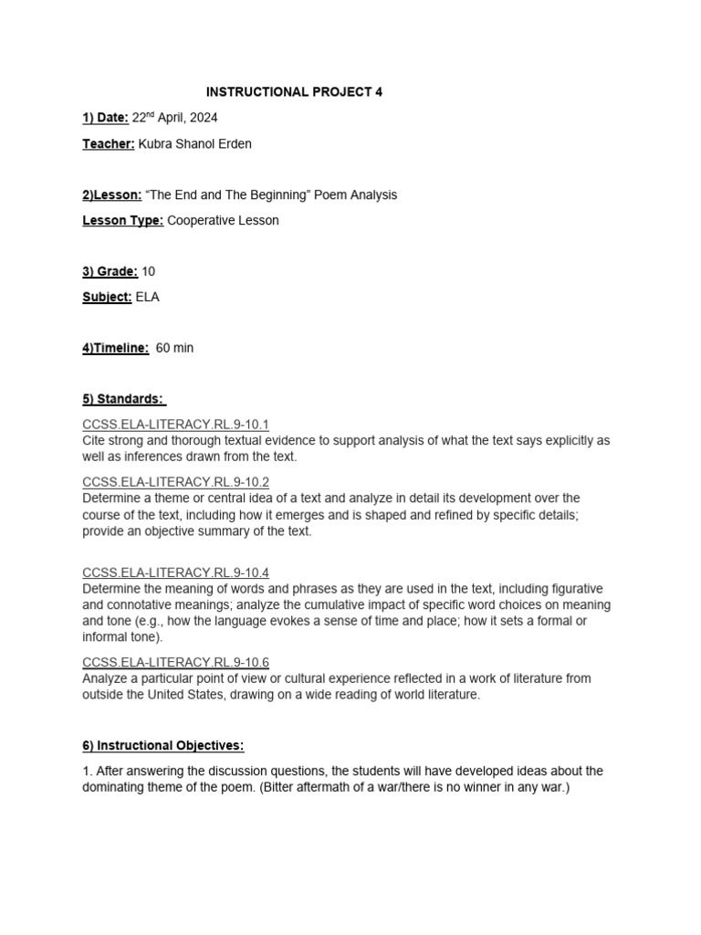 Instructional Project 4 | PDF | Human Communication | Cognitive Science