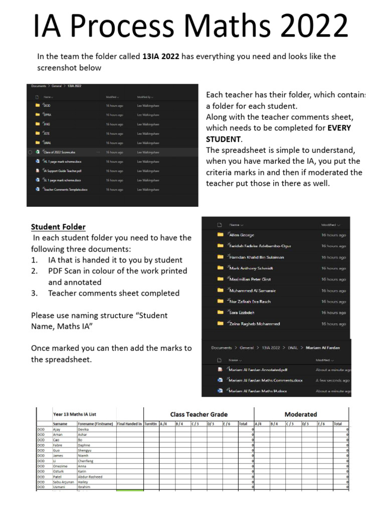 IA Marking Process | PDF | Computers