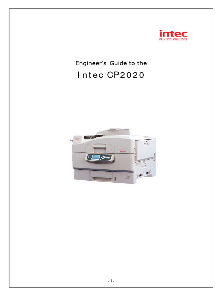 INTEC CP2020 Engineers Guide | PDF | Printer (Computing)