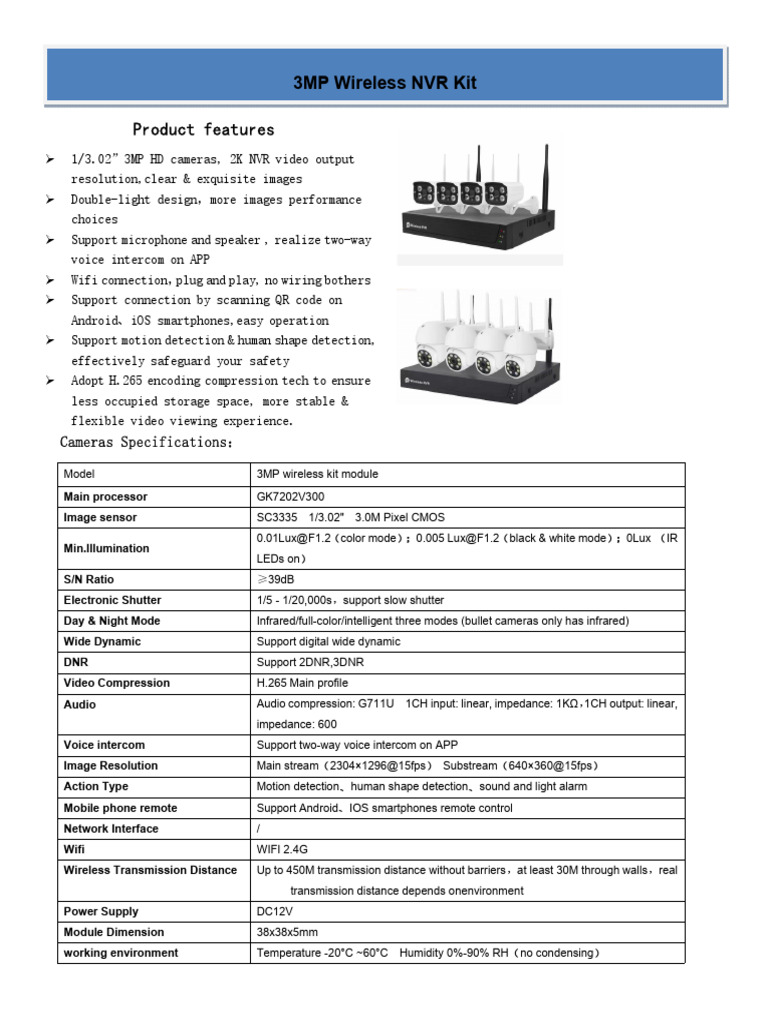 Tuya - Wireless - PTZ - Camera - Kit Datasheet 2023 | PDF | Smartphone ...