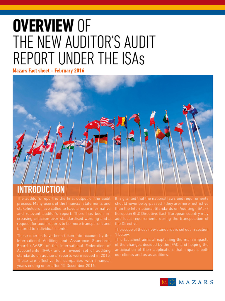New Auditor's Report Overview | PDF | Auditor's Report | Audit
