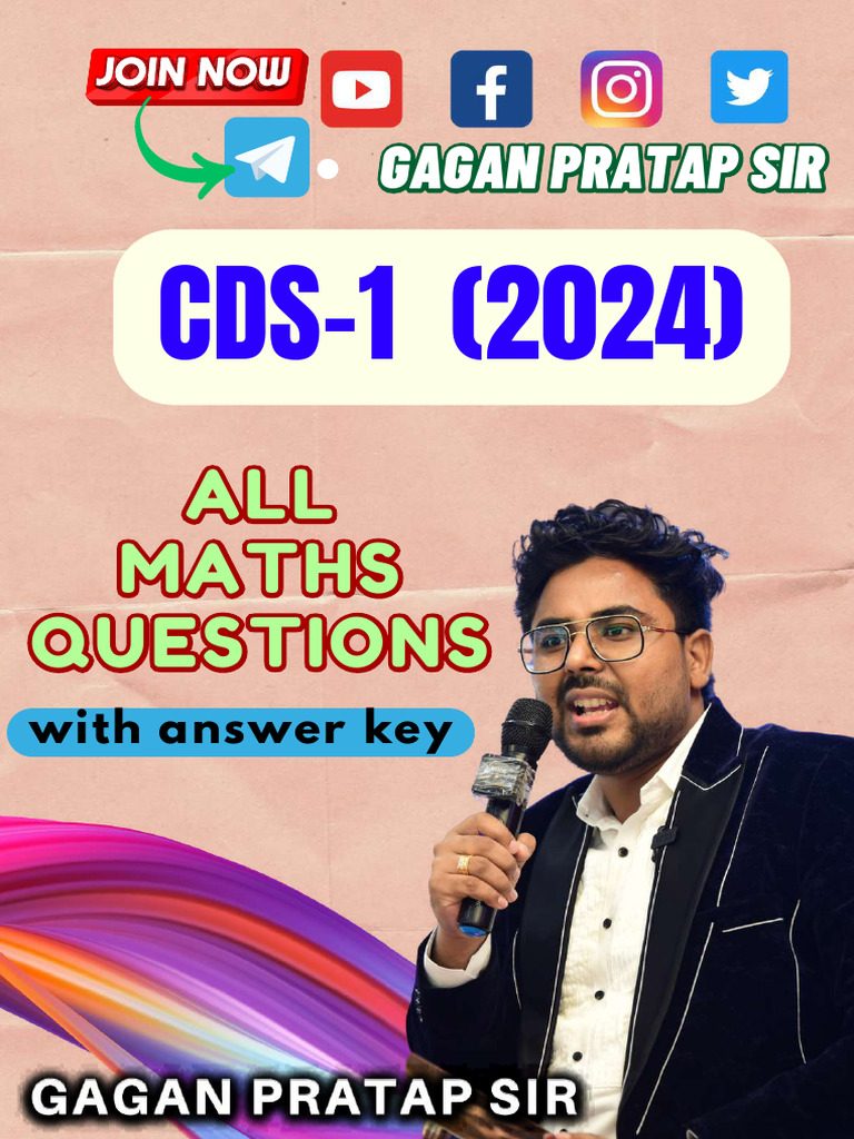 CDS-1 (2024) All Maths Questions With Answer Key | PDF
