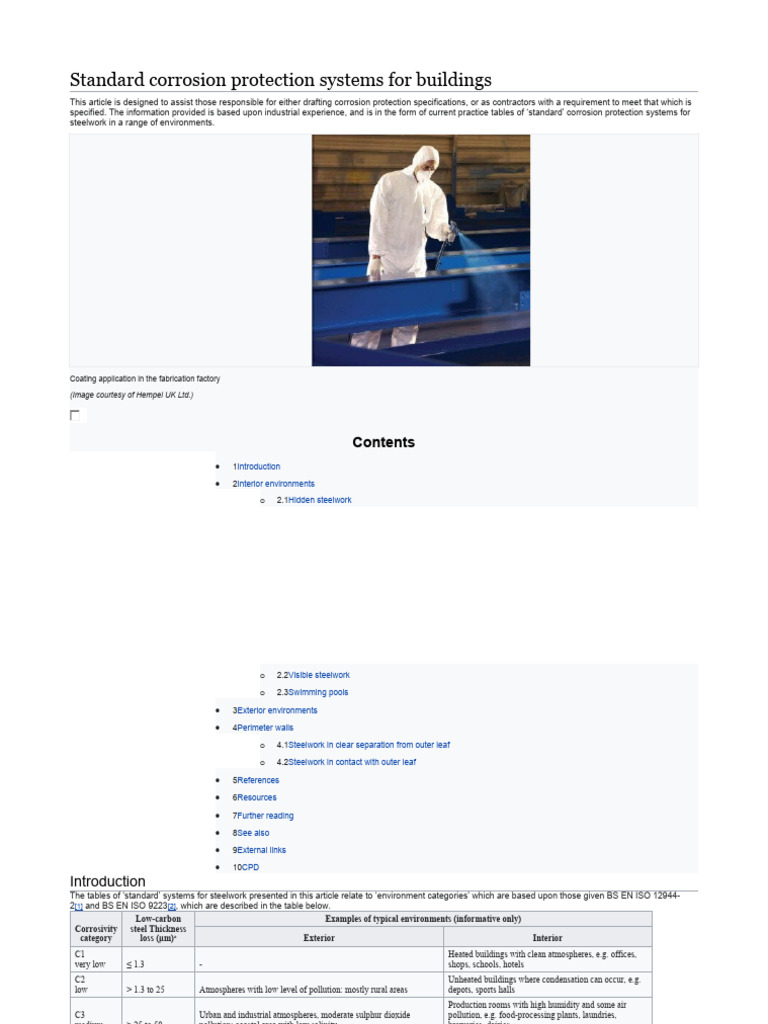 Standard Corrosion Protection Systems For Buildings | PDF | Corrosion ...