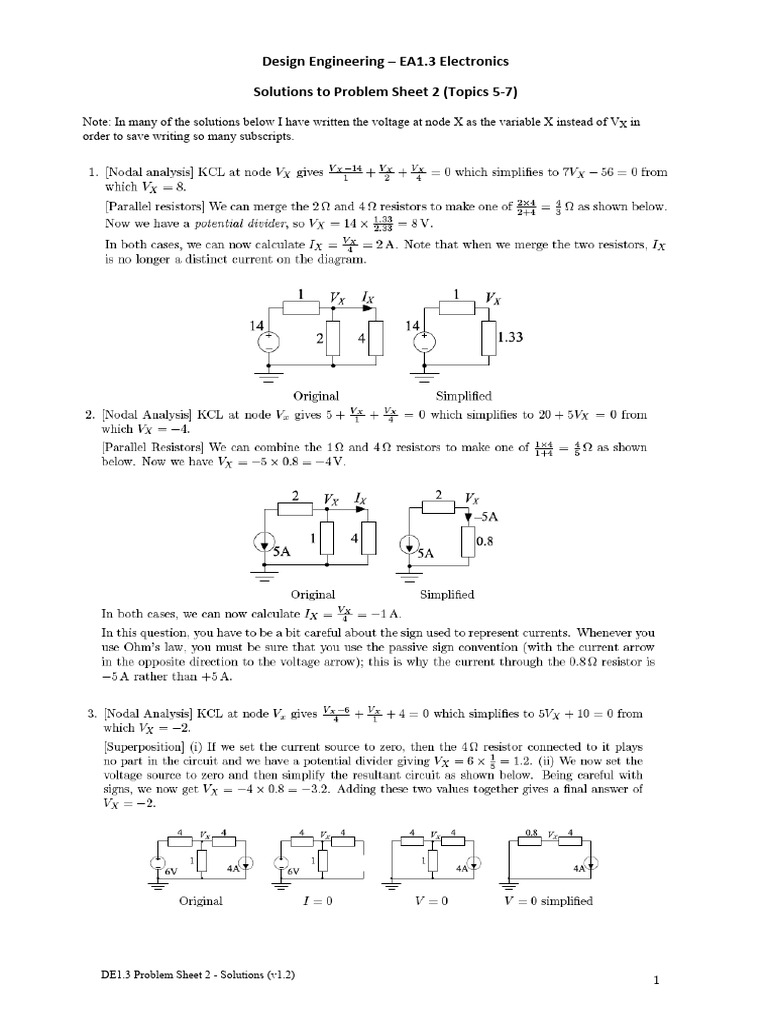 Problem Sheet 2 Solutions Pdf