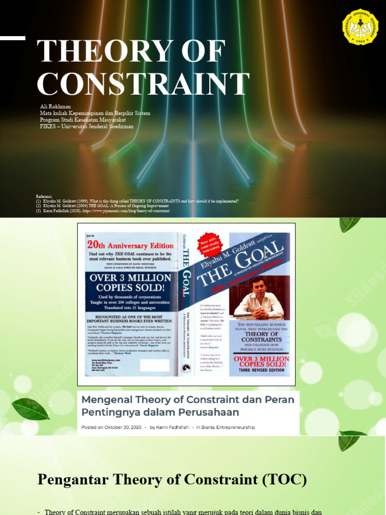 Materi Theory Constraint 2024 | PDF