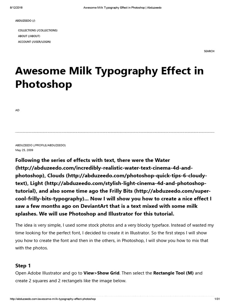 Awesome Milk Typography Effect in Photoshop _ Abduzeedo | PDF | Adobe ...