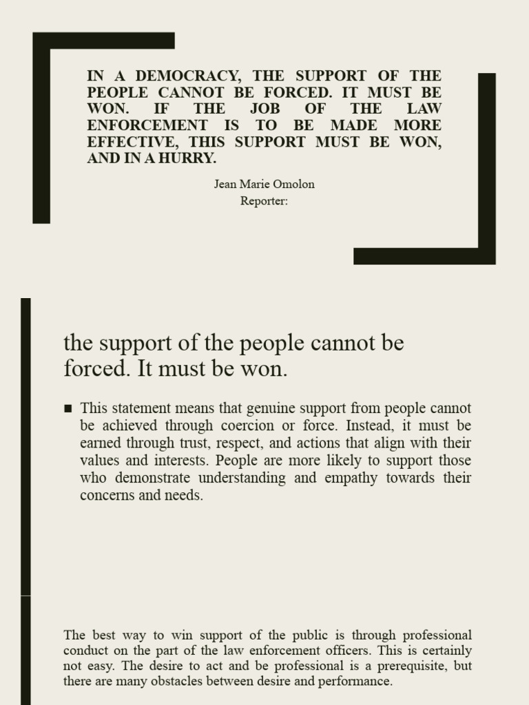 Winning Public Support for Law Enforcement | PDF | Police Officer ...