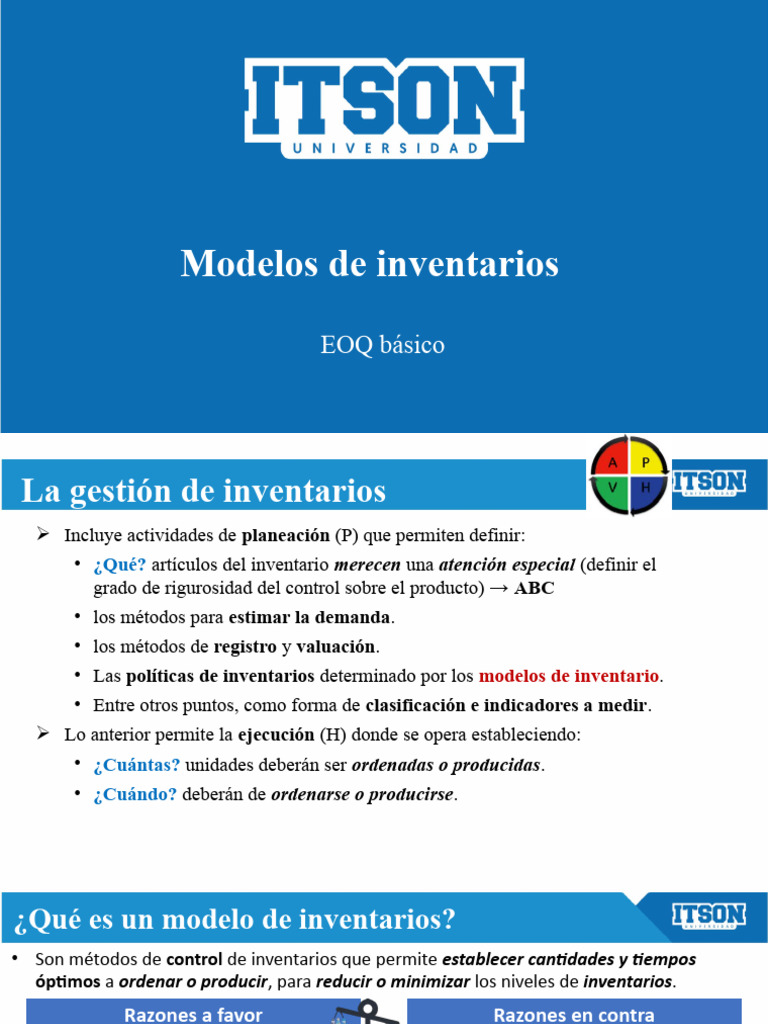 Eoq Modelos de Inventarios | PDF | Economias | Negocios económicos